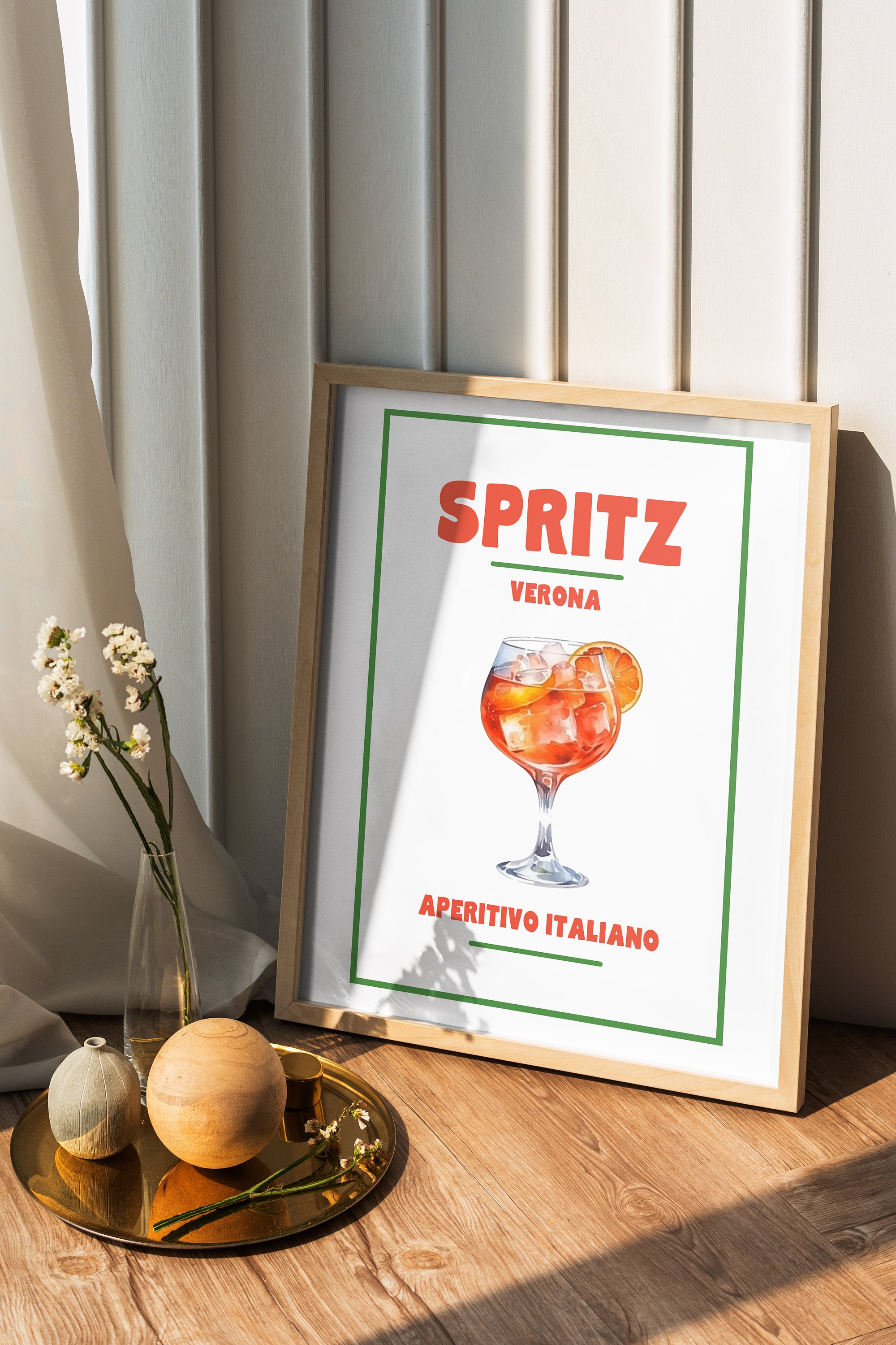 Aperol Spritz Poster Printable, Aperitivo Italiano Print Retro, Kitchen ...