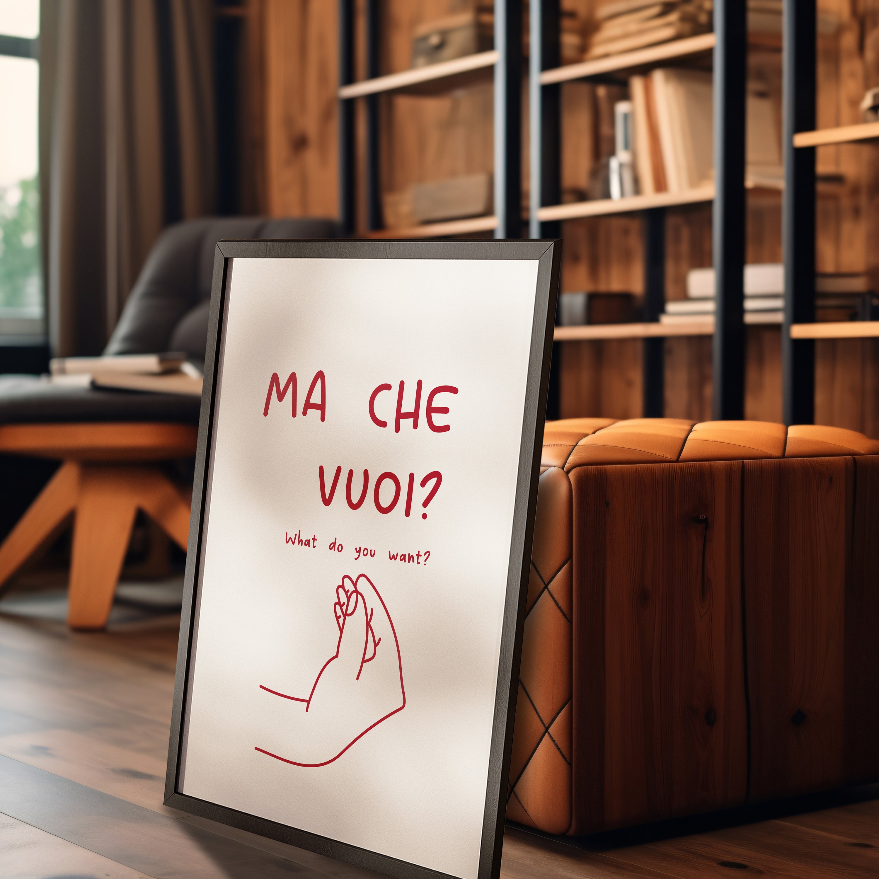 Ma Che Vuoi Printable Poster Italian Hand Gesture, Italian Quote Print ...