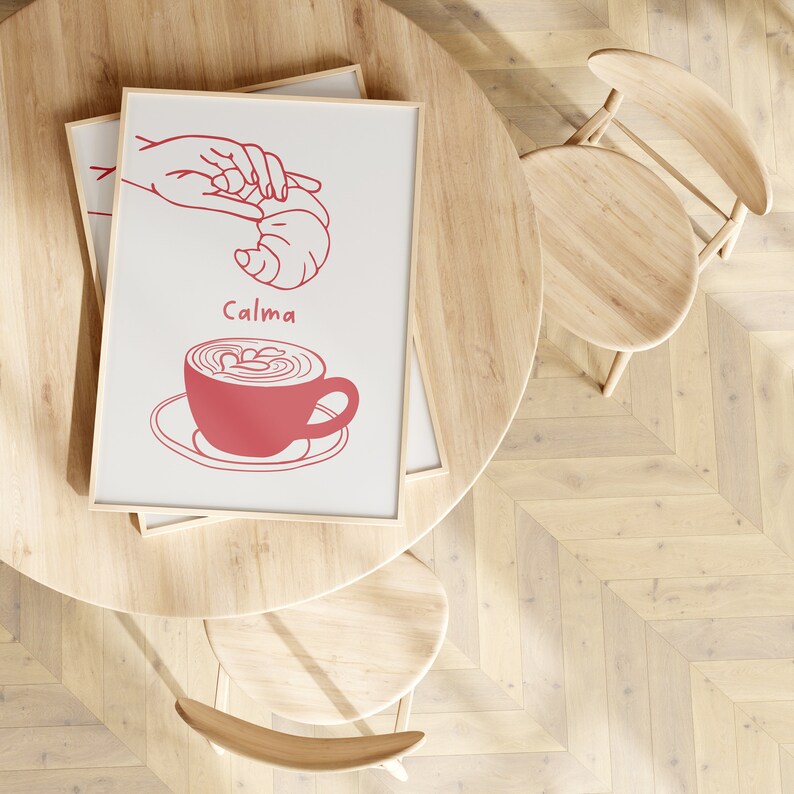 Cornetto Cappuccino Poster Printable Italian Hand Gesture, Italy Wall ...