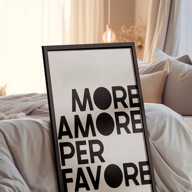 More Amore per Favore Poster Printable, Italian Quote Print, Italy Wall ...