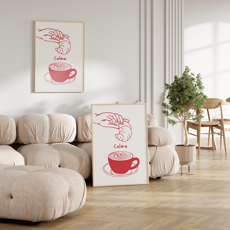 Cornetto Cappuccino Poster Printable Italian Hand Gesture, Italy Wall ...
