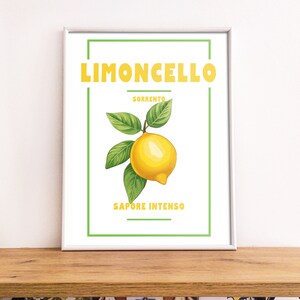 Limoncello Sorrento Printable Poster, Amalfi Print Italy, Retro Kitchen ...