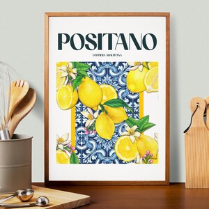 Capri Positano Sorrento Printable Poster Set of 3, Lemons Amalfi Coast ...