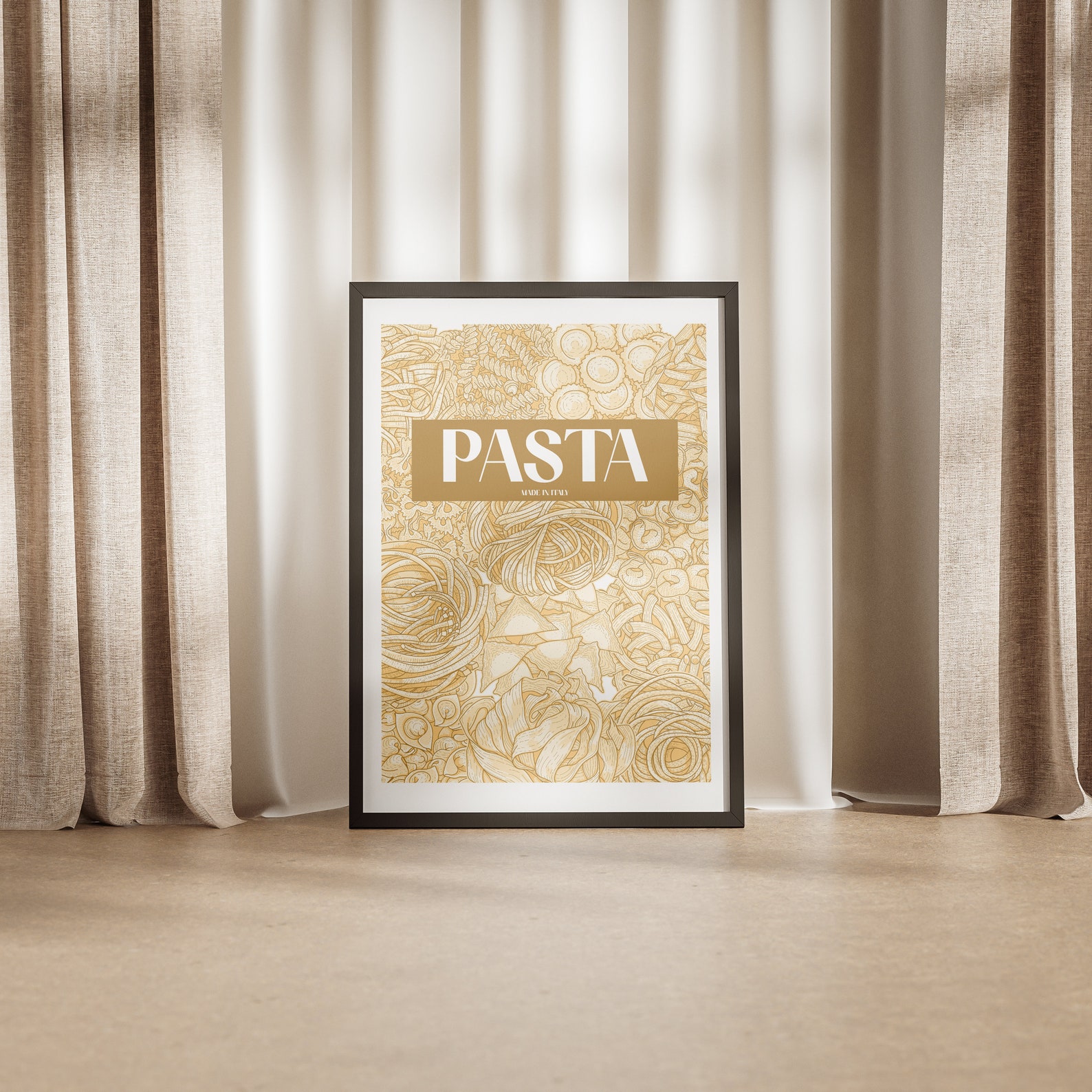 Pasta Wall Art Printable, Italian Types of Pasta Printable Poster ...