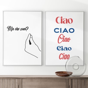 Bundle Set of 6 Printable Italian Wall Art, Gallery Poster Spritz Food ...