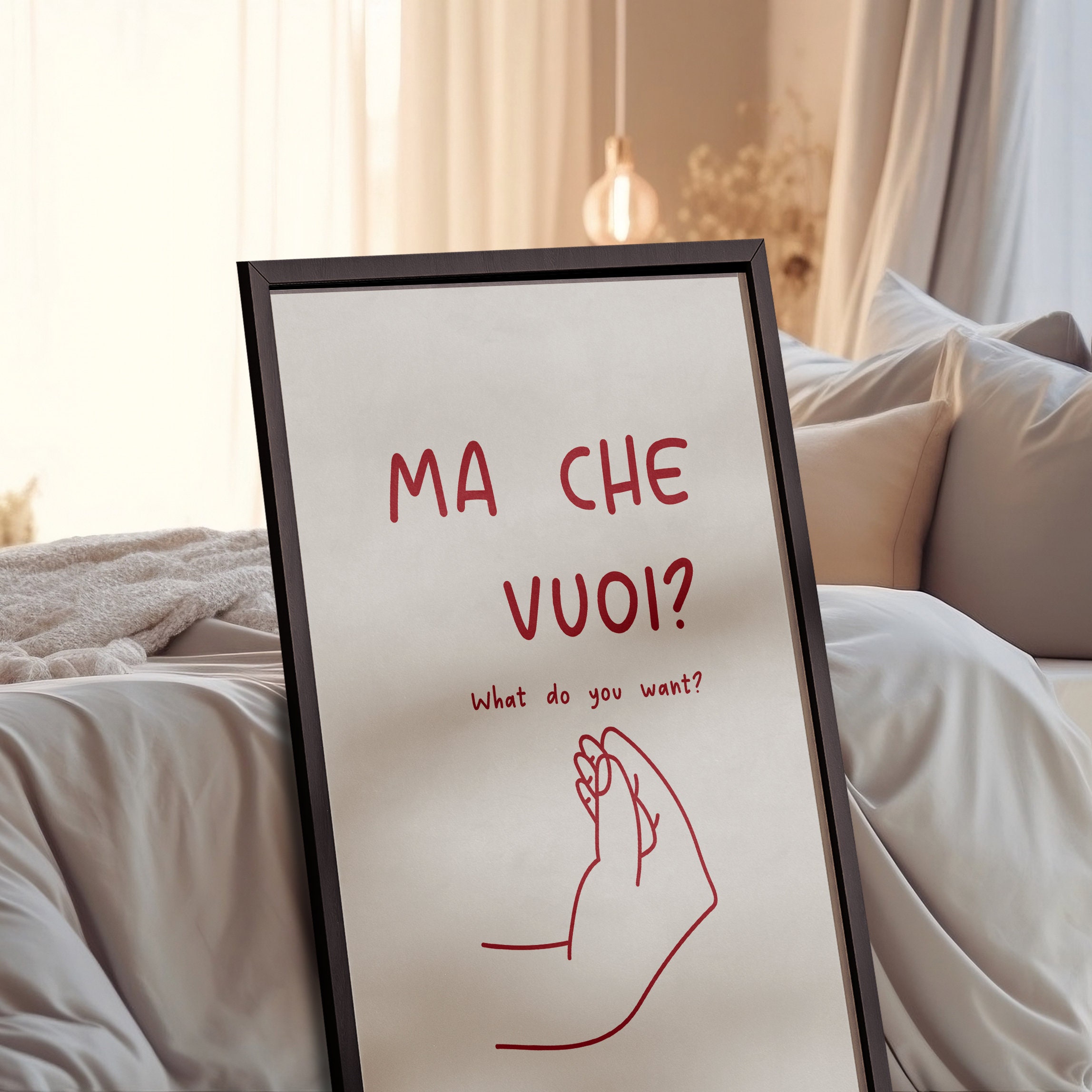 Ma Che Vuoi Printable Poster Italian Hand Gesture, Italian Quote Print ...