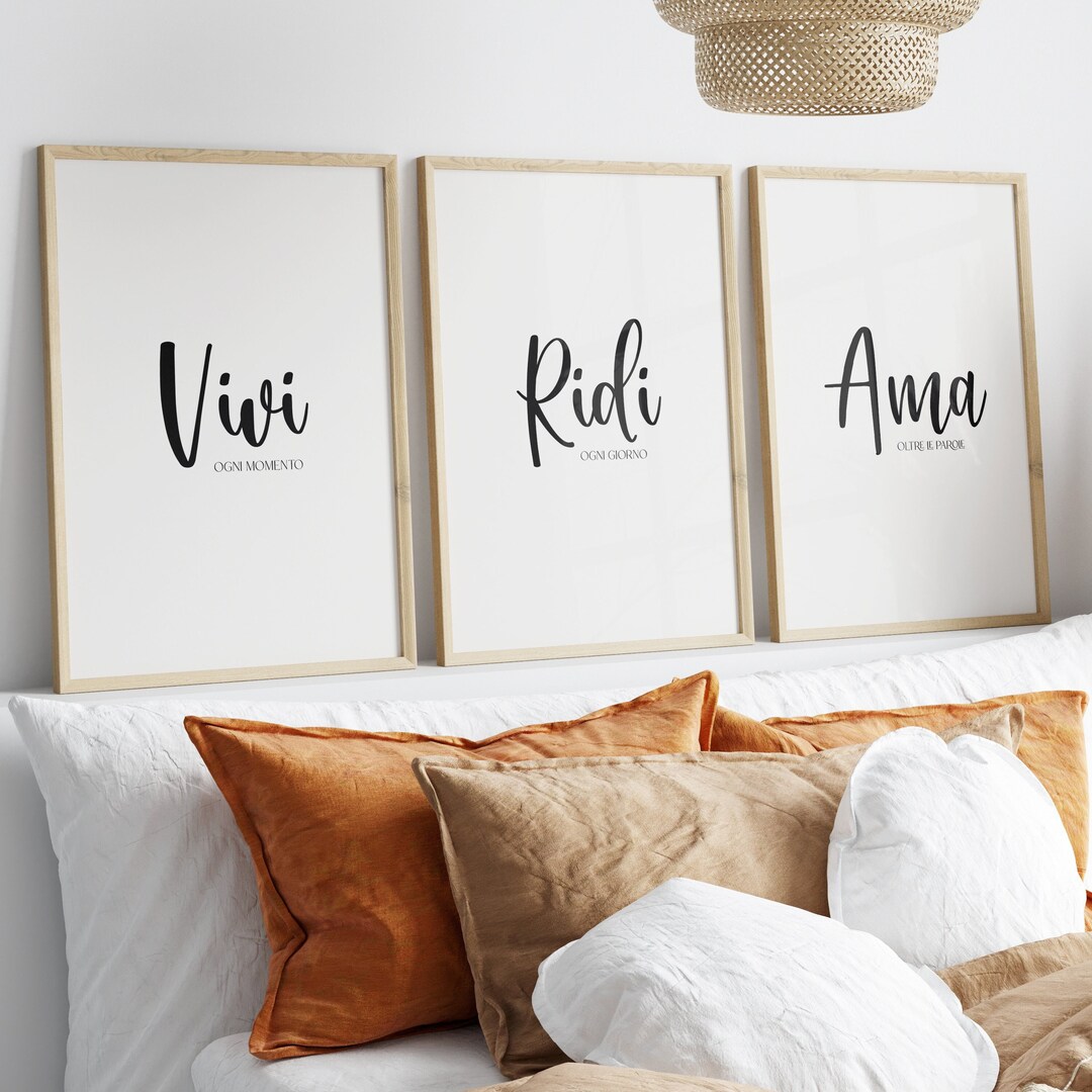 Italian Quotes Printable Poster Set of 3, Italy Wall Art, Bundle Prints ...