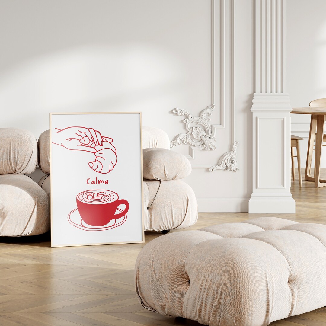 Cornetto Cappuccino Poster Printable Italian Hand Gesture, Italy Wall ...