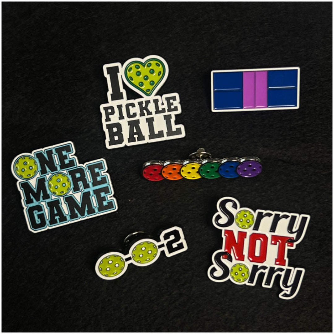 Set of 6 Pickleball Pins - Etsy