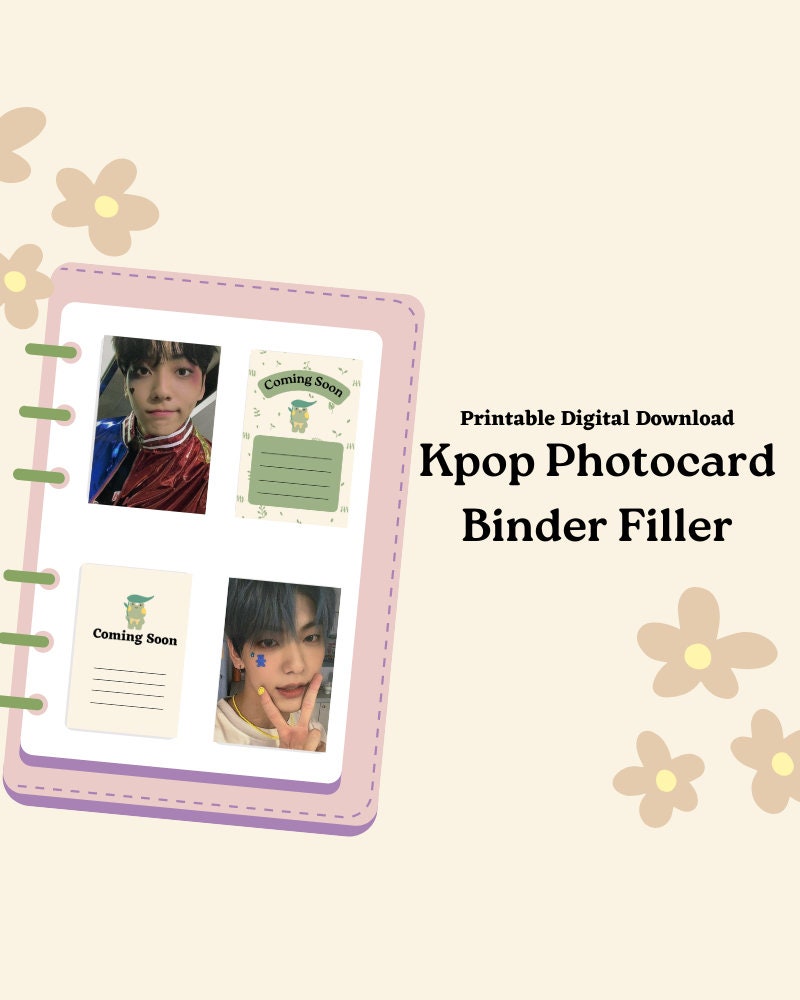 Kpop Photocard Binder Filler/placeholder - Etsy