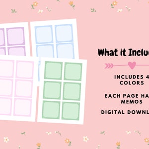 Square Memo Sheets/photocard Trading Thank You Note/notepad - Etsy