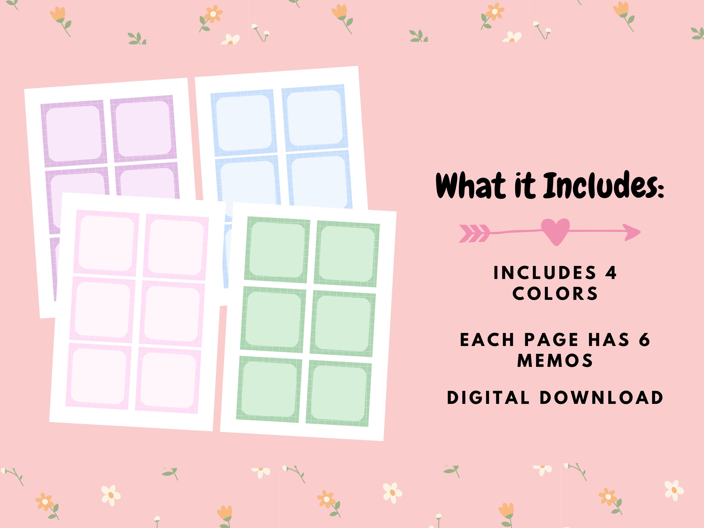 Square Memo Sheets/photocard Trading Thank You Note/notepad - Etsy