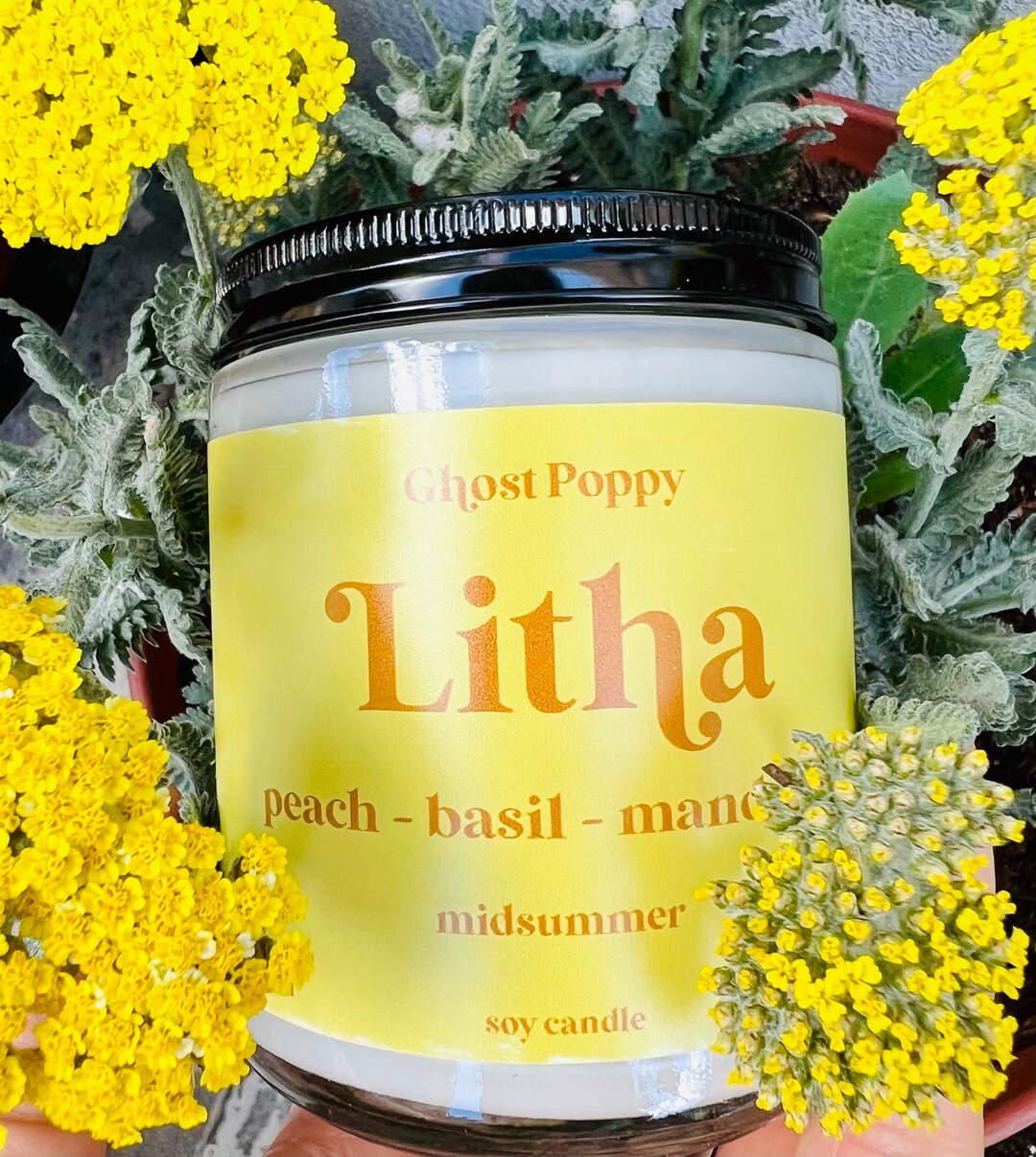 Litha 14oz Altar Candle, Midsummer, Summer Solstice, Solstice Candle ...