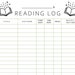 Family Reading Log Template, Family Reading Log Printable, Reading Log ...