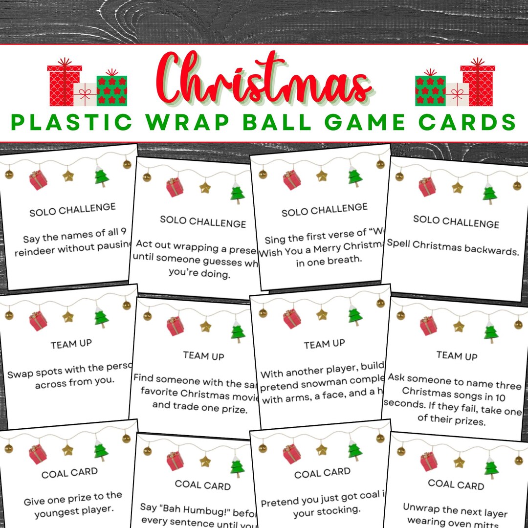 Christmas Plastic Wrap Game, Plastic Wrap Ball Game, Plastic Wrap ...
