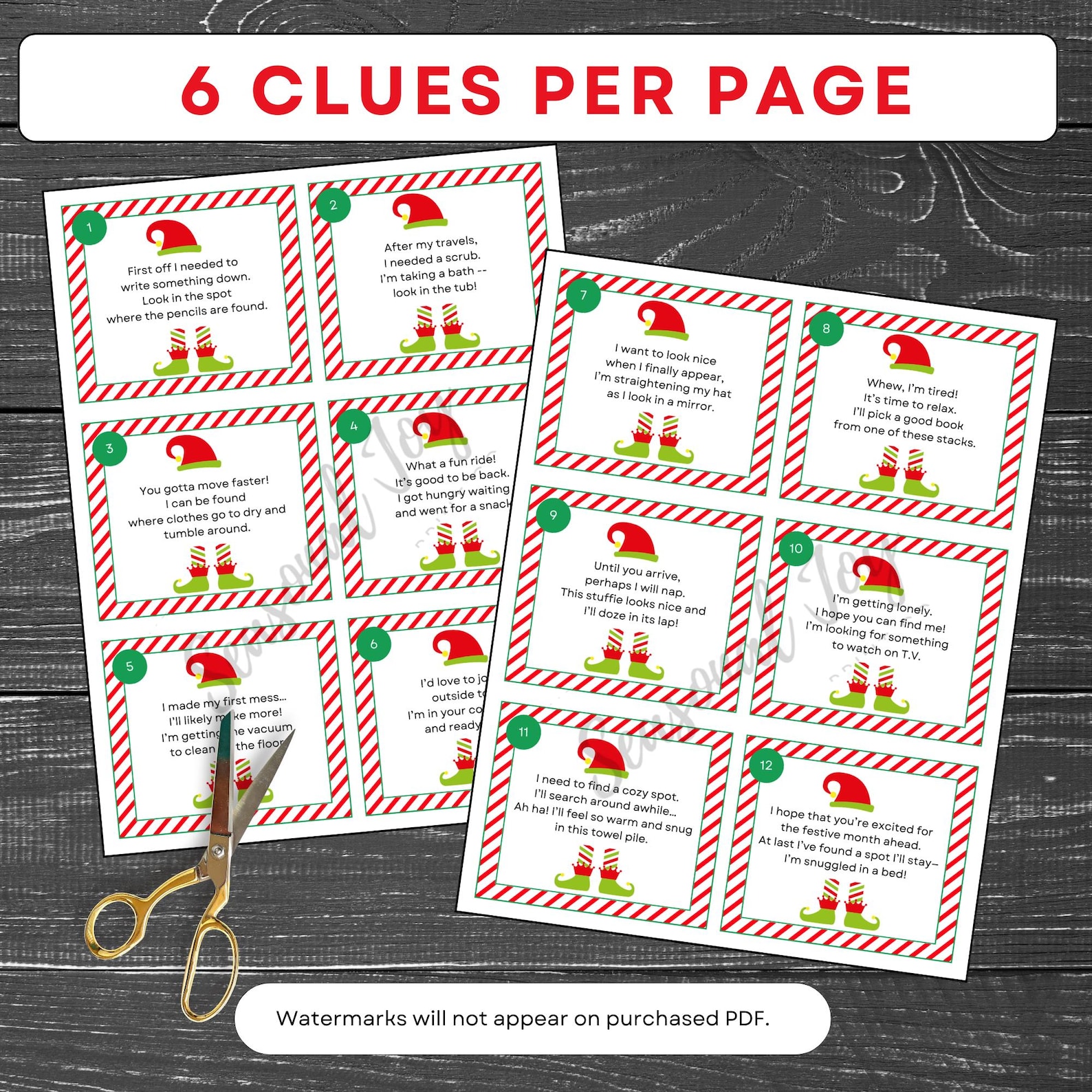 Elf Arrival Scavenger Hunt, Elf Arrival Idea, Elf Treasure Hunt ...