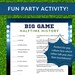 Big Game Trivia - Halftime Show, Big Game LIX Party Game, Game Day ...