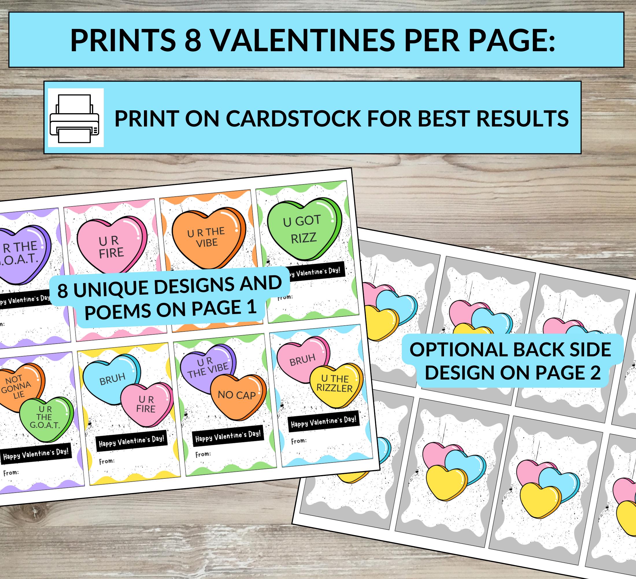 Kids Slang Conversation Hearts Valentines, Gen Alpha Slang Valentines ...