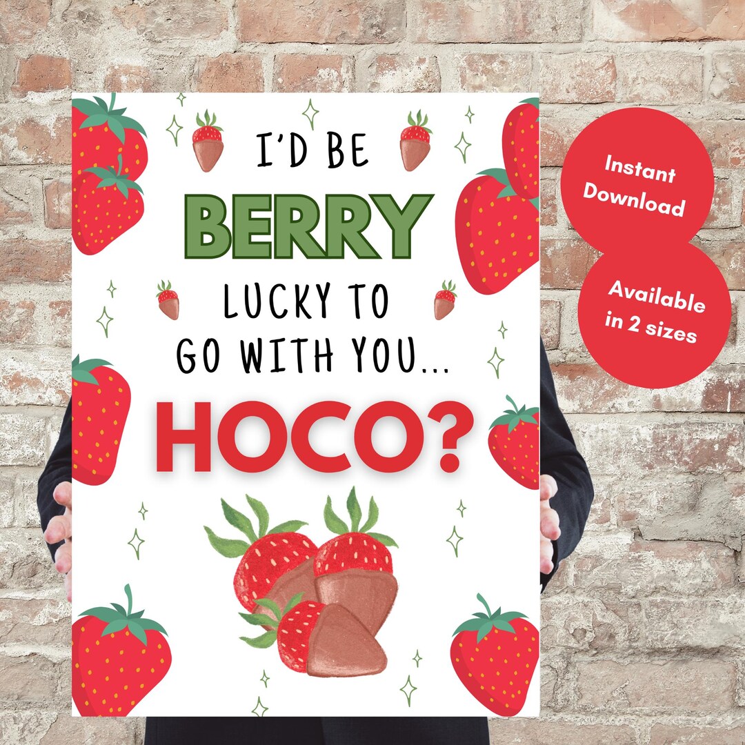 HOCO Berry Proposal Poster, Homecoming Proposal Idea, HOCO Proposal ...