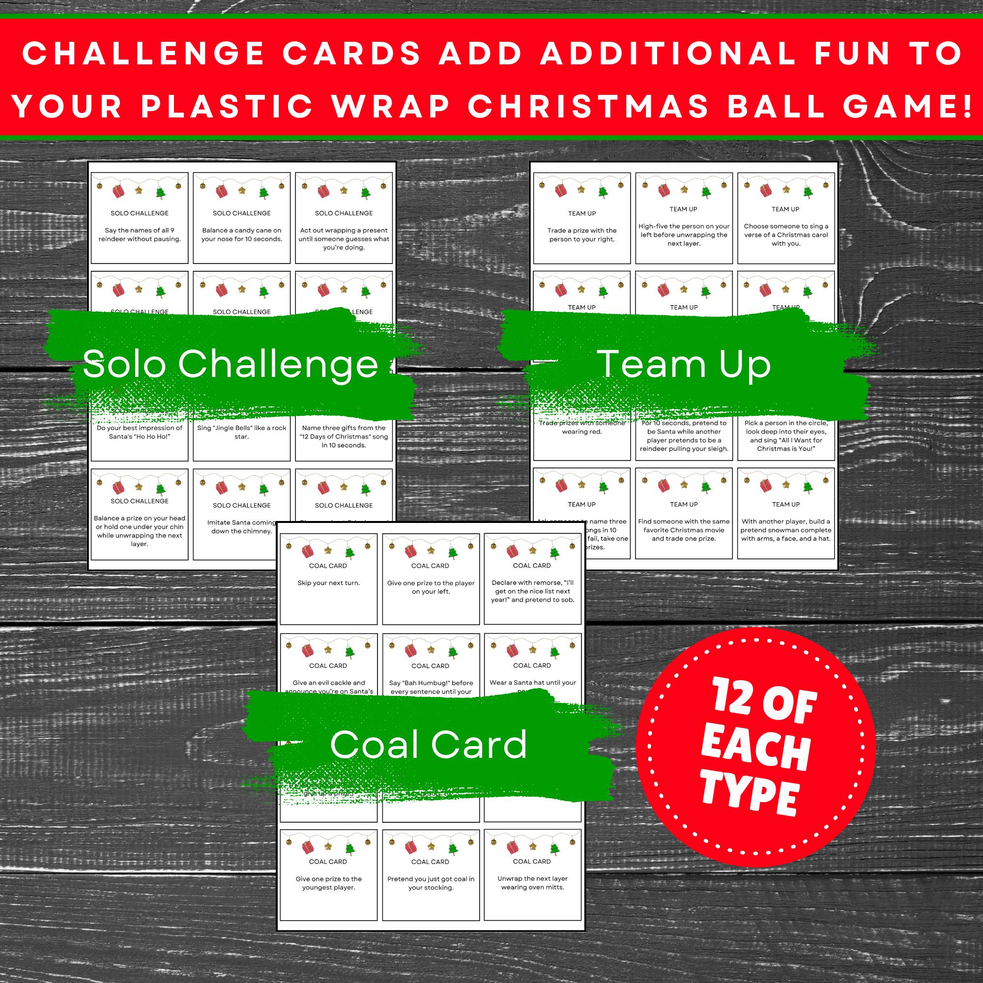 Christmas Plastic Wrap Game, Plastic Wrap Ball Game, Plastic Wrap ...