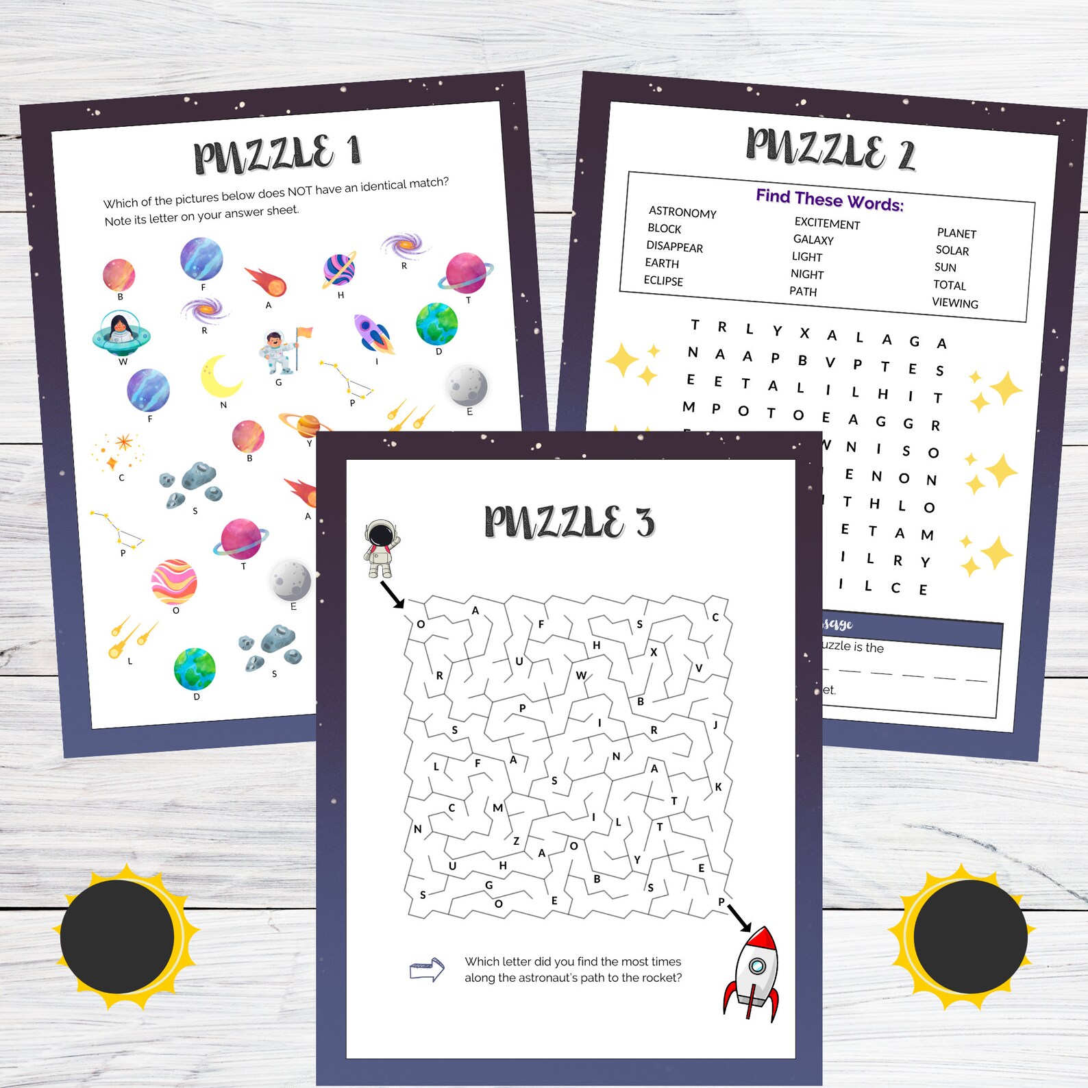 Solar Eclipse Escape Room for Kids, Solar Eclipse Game, Eclipse 2024 ...