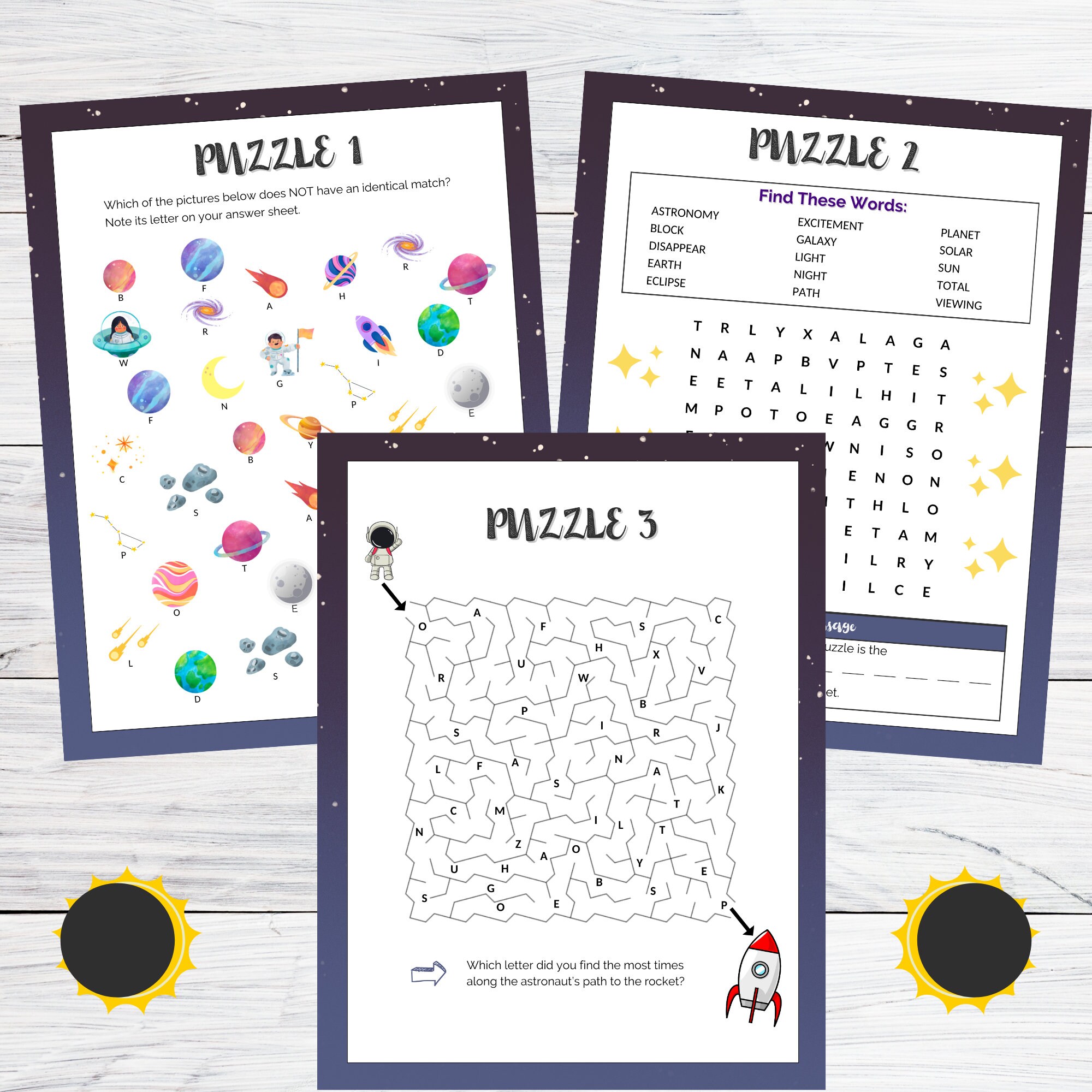 Solar Eclipse Escape Room for Kids, Solar Eclipse Game, Eclipse 2024 ...