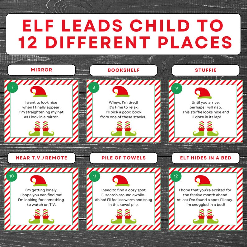 Elf Arrival Scavenger Hunt, Elf Arrival Idea, Elf Treasure Hunt ...