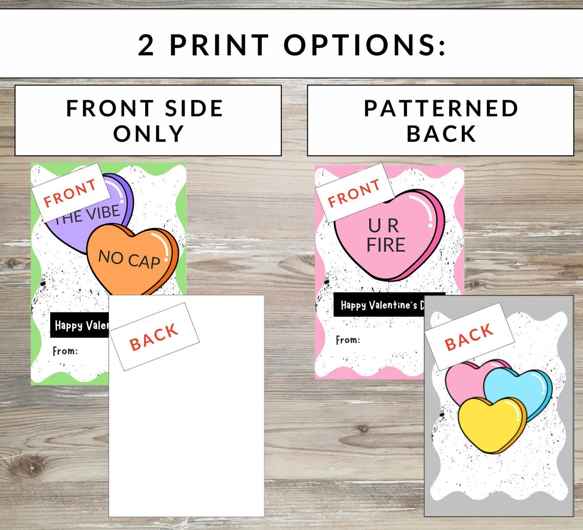 Kids Slang Conversation Hearts Valentines, Gen Alpha Slang Valentines ...