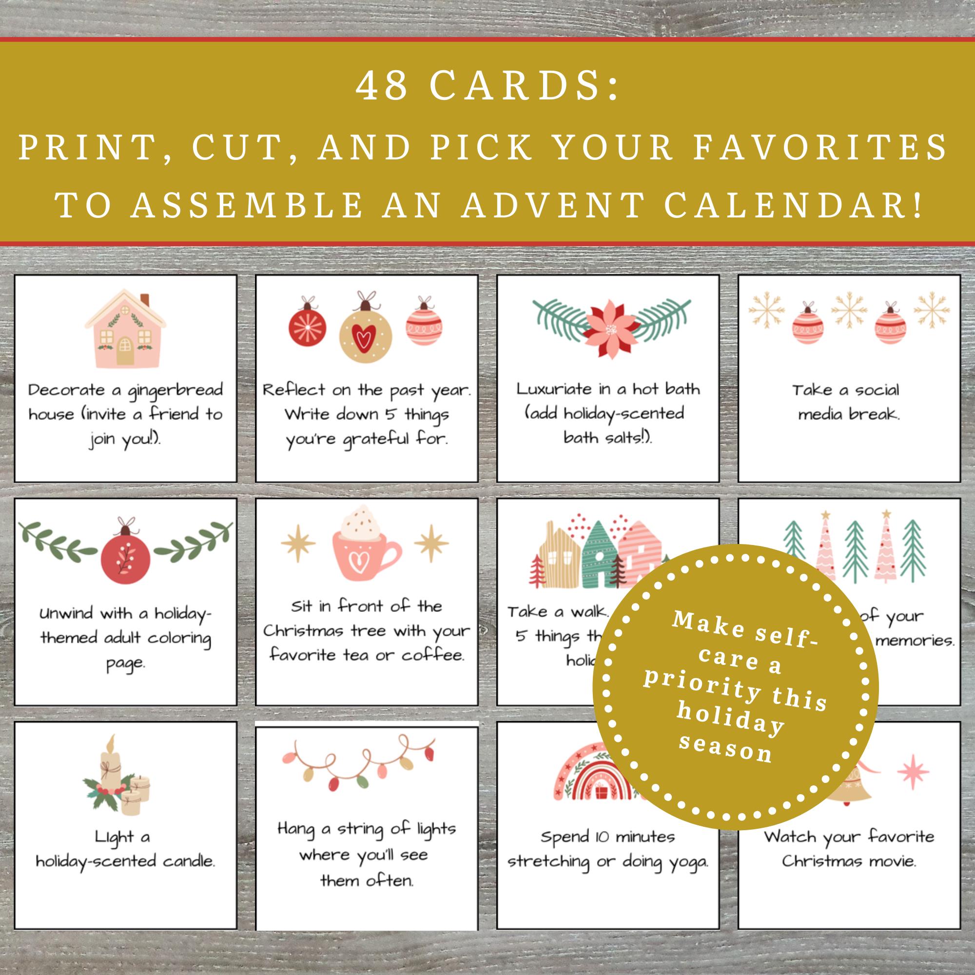 Self-care Advent Calendar, Advent Calendar for Adults, Advent Calendar ...