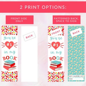 Valentines Day Bookmarks, Classroom Valentines, Printable Valentines ...