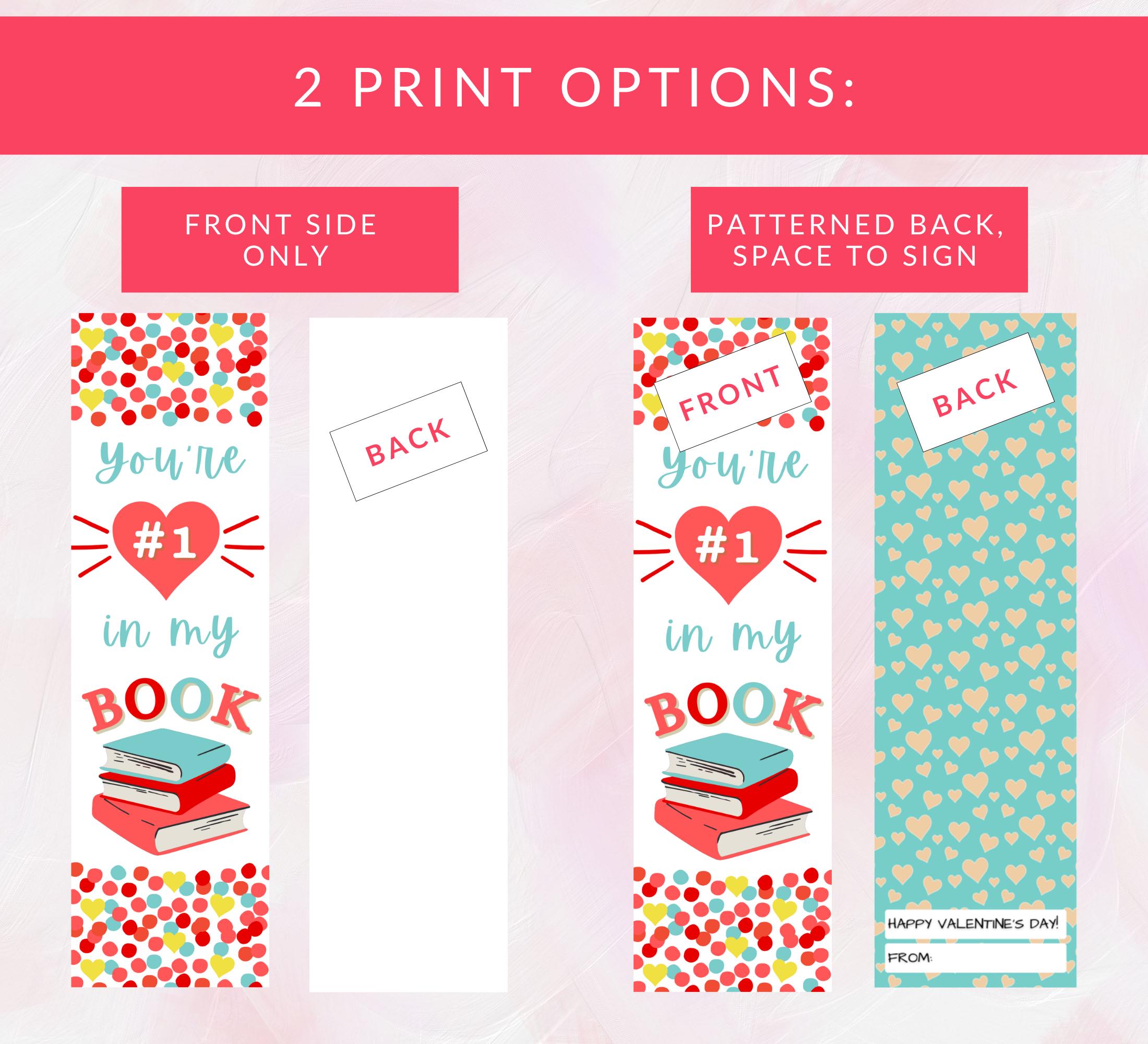 Valentines Day Bookmarks, Classroom Valentines, Printable Valentines ...