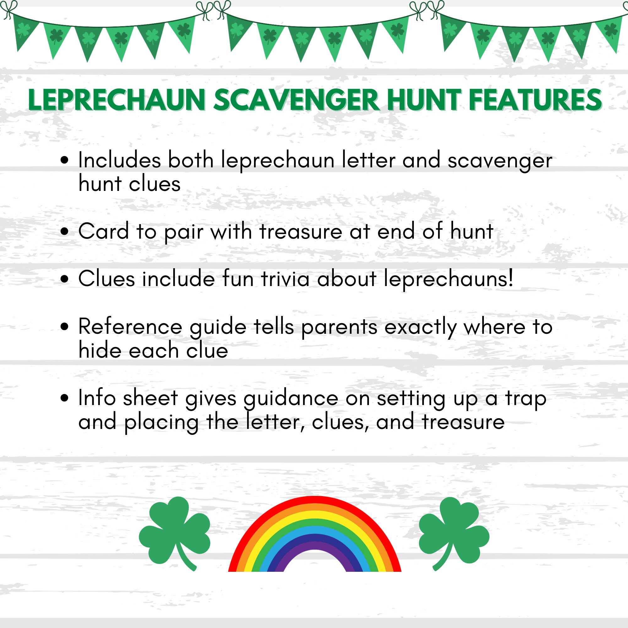 St. Patrick Scavenger Hunt, Leprechaun Scavenger Hunt, Leprechaun ...