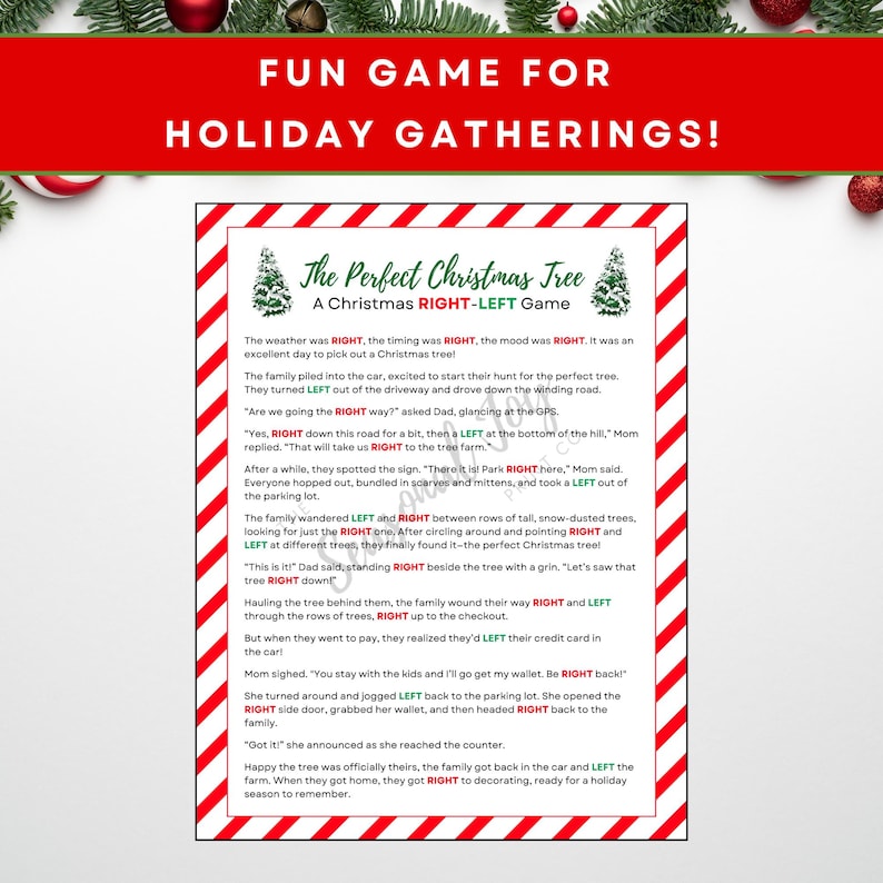 Christmas Left Right Game, Gift Exchange Game, Christmas Party Game ...