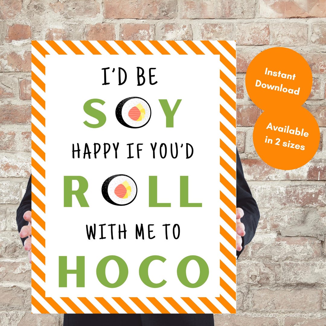 HOCO Sushi Proposal Poster, Homecoming Proposal Idea, HOCO Proposal ...