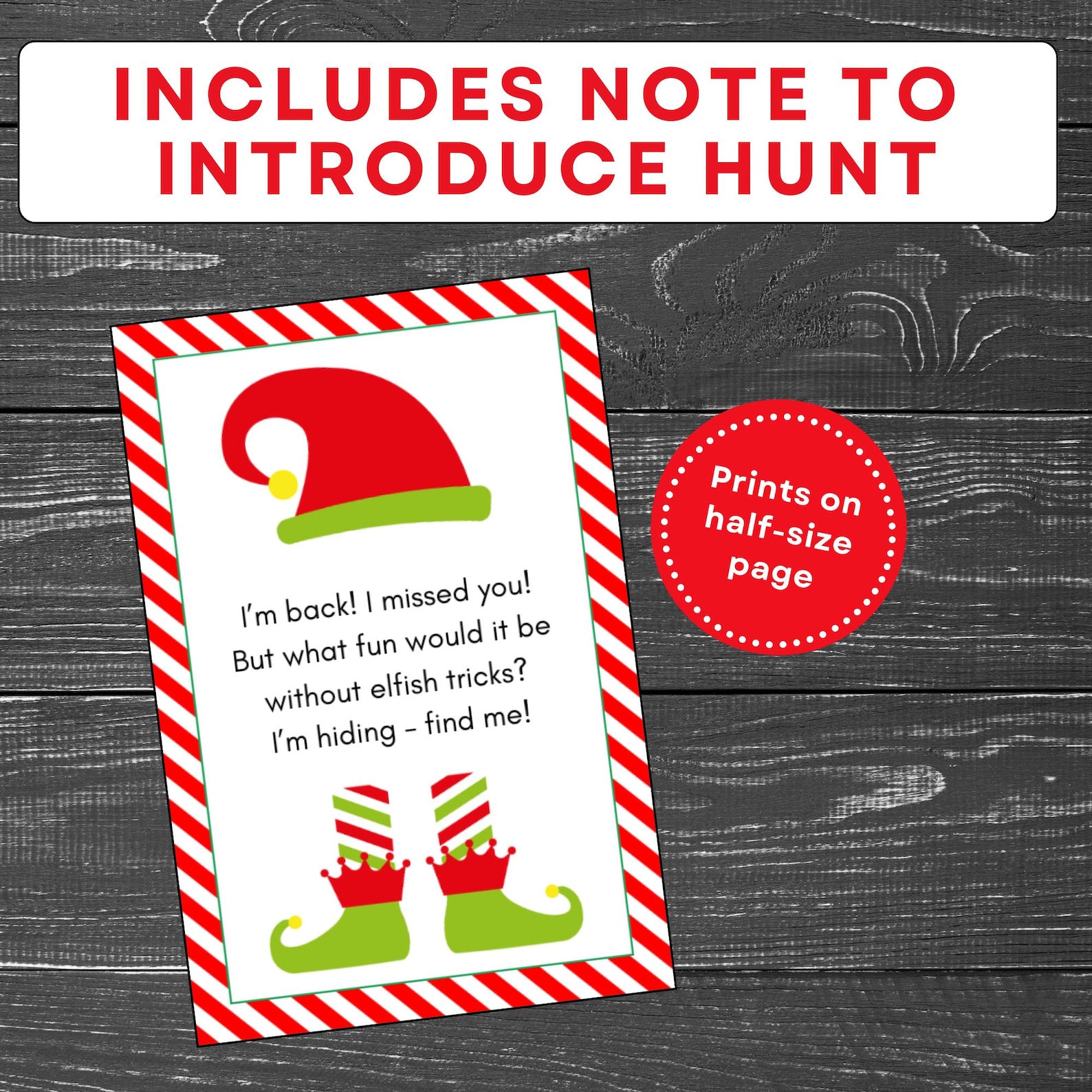 Elf Arrival Scavenger Hunt, Elf Arrival Idea, Elf Treasure Hunt ...