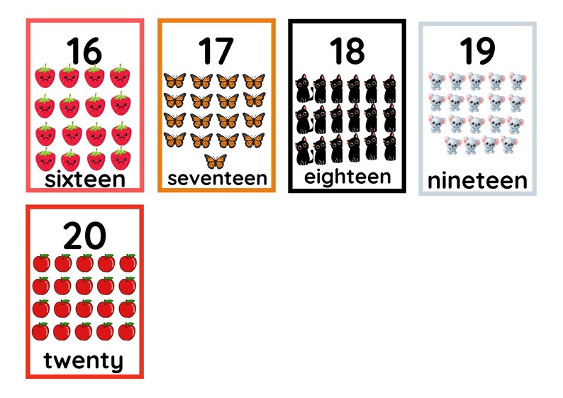 Educational Kids Flash Cards - Etsy