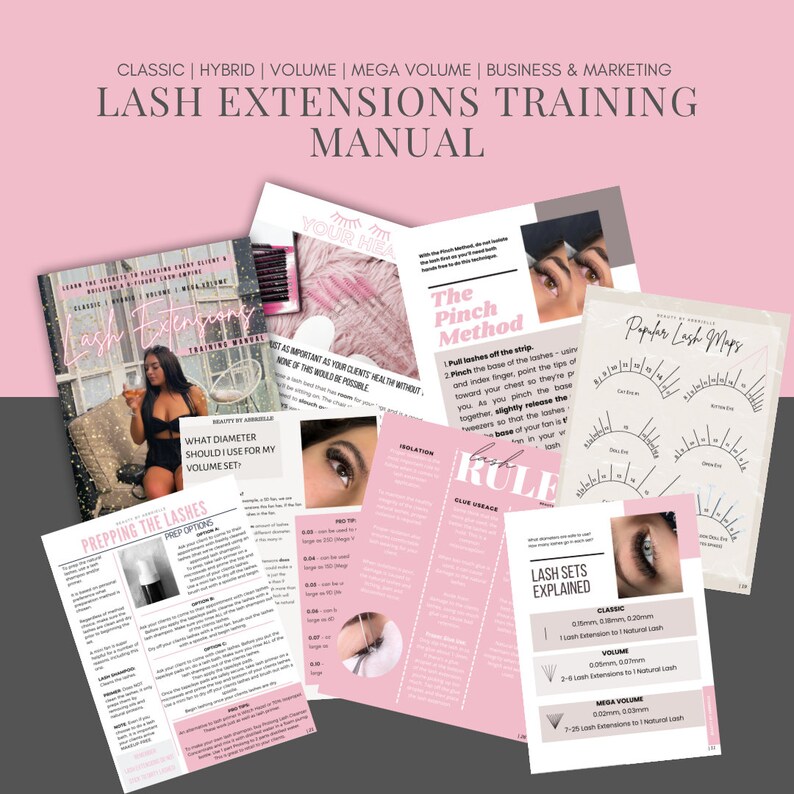 Lash Extension Manual: Classic, Hybrid, Volume, Mega Volume, Business ...