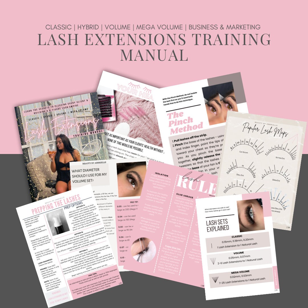 Lash Extension Manual: Classic, Hybrid, Volume, Mega Volume, Business ...