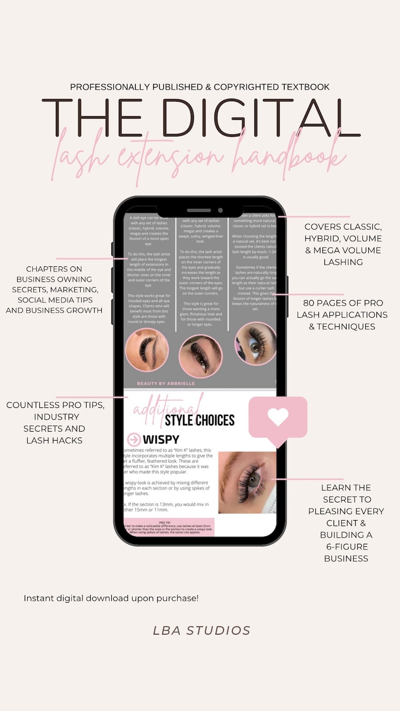 Lash Extension Manual: Classic, Hybrid, Volume, Mega Volume, Business ...