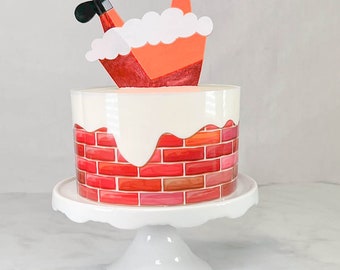Santa Legs Cake Topper - Etsy