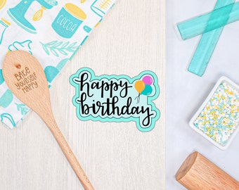 STL File-happy Birthday Plaque Cookie Cutter-large 4 - Etsy