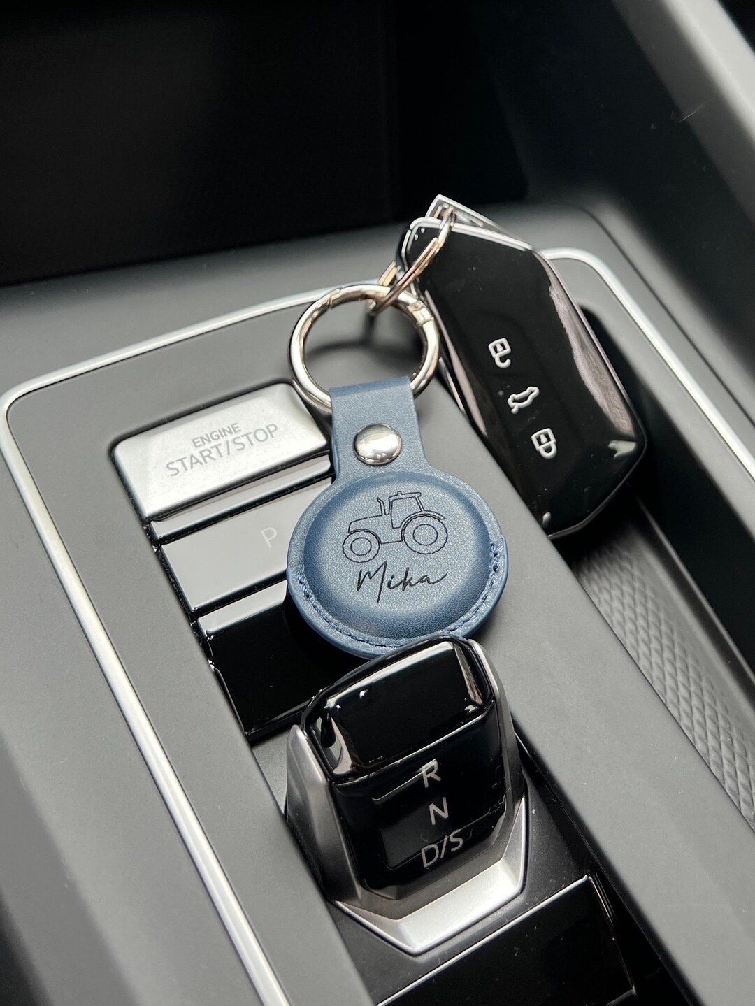 AirTag Case Leather Look Personalized AirTag Keychain Case Unique Gift ...
