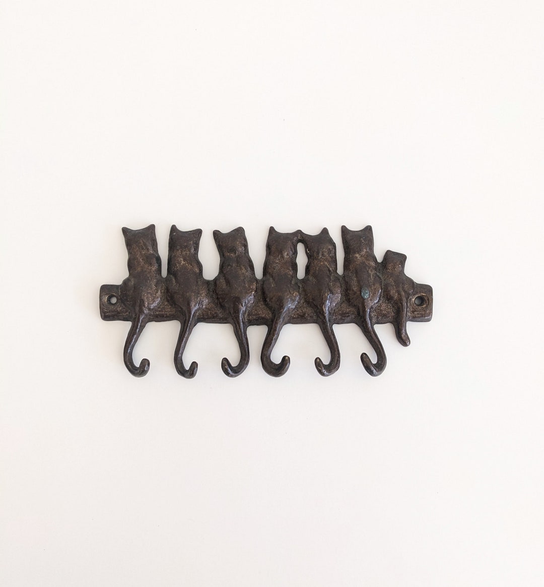 Adorable Vintage Bronze Cat Kitten Key Hooks Cat Hanging Keys - Etsy
