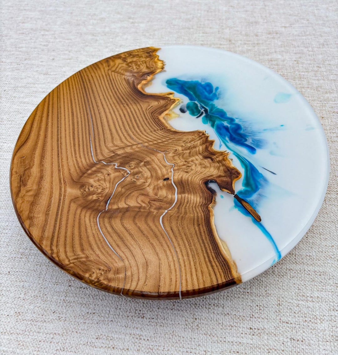 Lazy Susan / Fun Suzie/ Centerpiece/ Serving Tray/ Elm Burl - Etsy UK