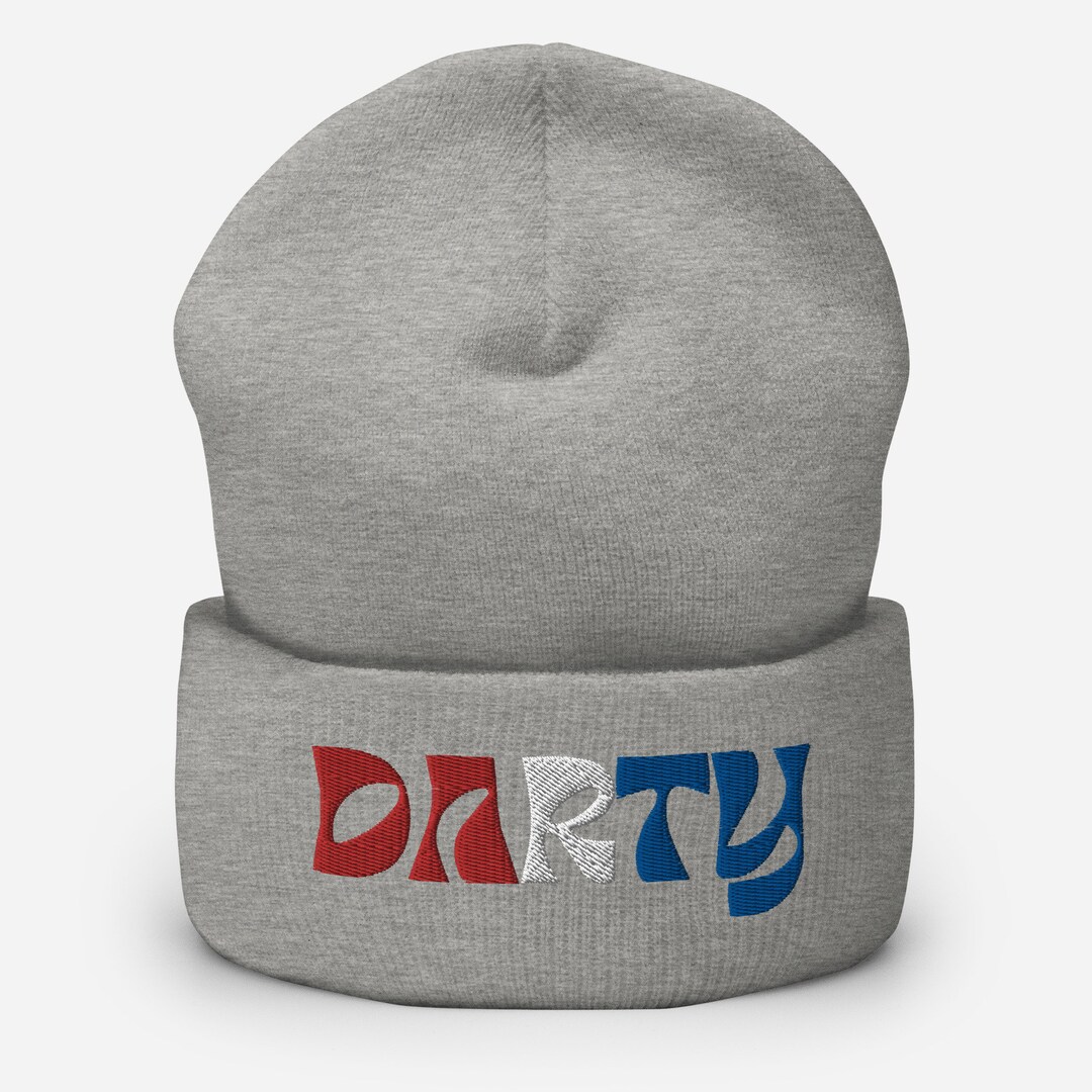 Cuffed darty Red/white/blue Frat or Sorority Beanie - Etsy