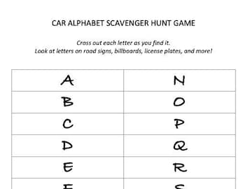 Road Trip Scavenger Hunt Car Game - Etsy
