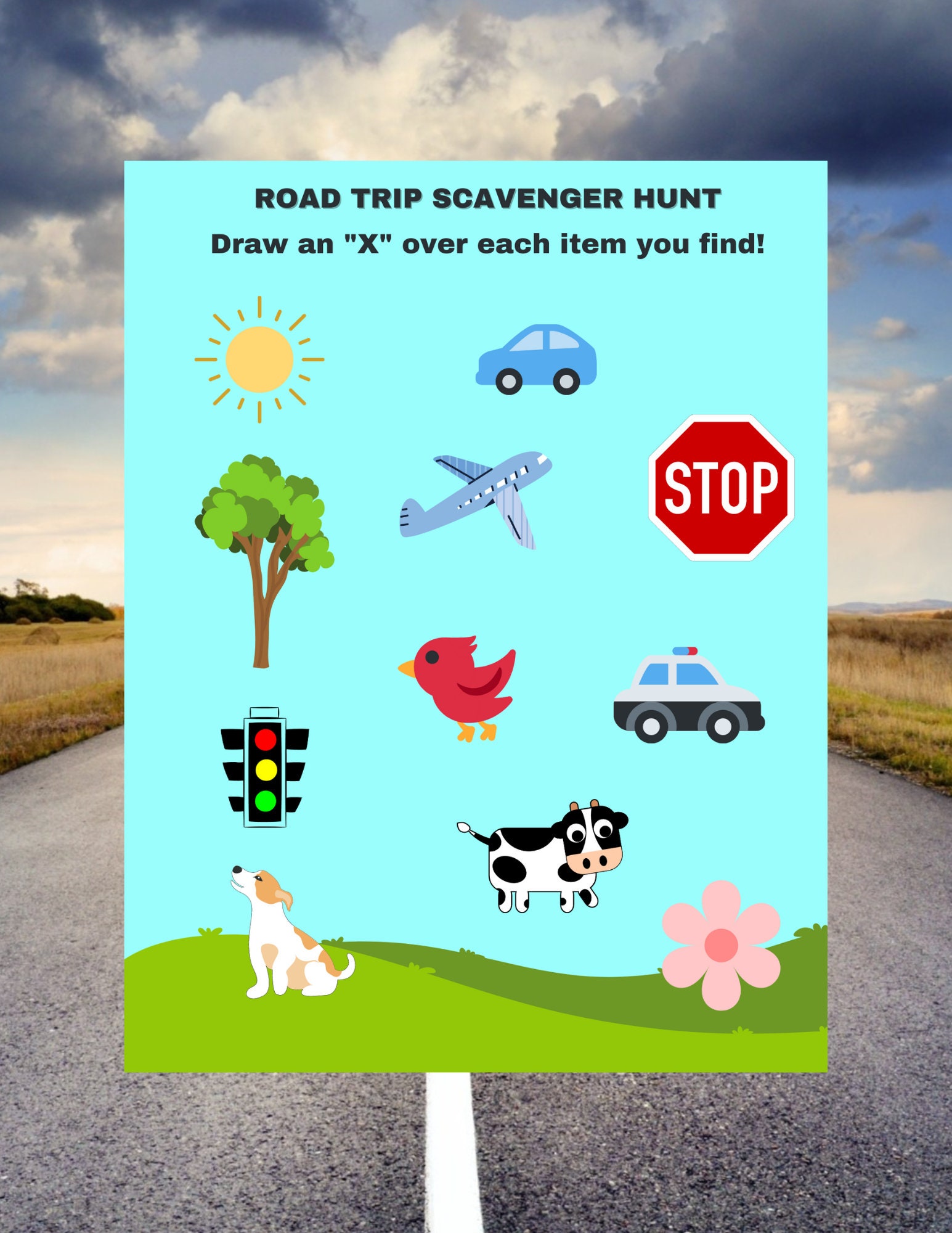 Road Trip Car Game Scavenger Hunt for Kids - Etsy