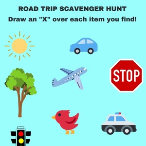 Road Trip Car Game Scavenger Hunt for Kids - Etsy