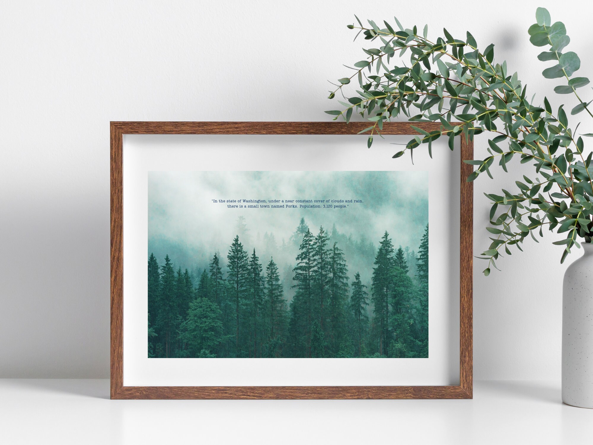 Twilight Forks Physical Print Poster Washington State Premium Matt ...