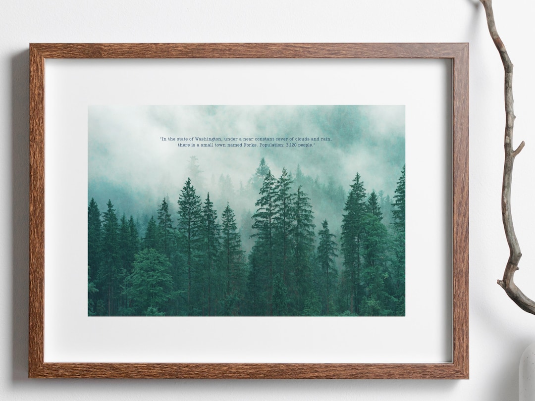 Twilight Forks Print Washington State Print for Twilight Lovers Bella ...